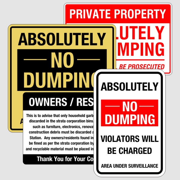 No Dumping Signs – BC Site Service