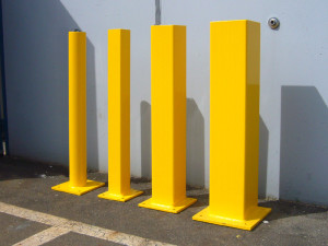 Square Steel Bolt Down Bollards – BC Site Service