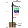Wrought Iron Sign Holder In Ground Mounting – BC Site Service