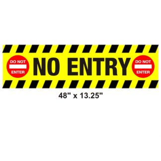 Heavy Duty Aluminum Bar with “No Entry” Sign 48″ x 13.25″ – BC Site Service