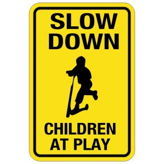 Slow Down Children at Play Sign 12″ x 18″ – BC Site Service