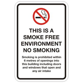 This Is A Smoke Free Environment Sign 12″ x 18″ – BC Site Service