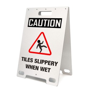 Caution Tiles Slippery When Wet White – BC Site Service