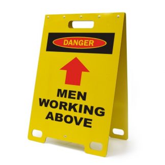 Danger Men Working Above – Portable A-Frame Sign – BC Site Service