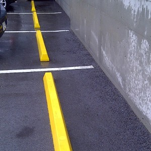 72″ Concrete Filled Plastic Parking Curb – BC Site Service