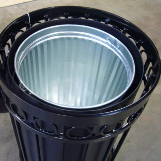 Classic Steel Commercial Garbage Receptacle – BC Site Service