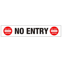 Heavy Duty Aluminum Bar with “No Entry” Sign 48″ x 13.25″ – BC Site Service