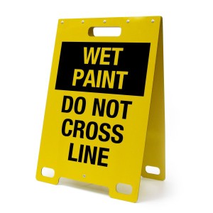 Wet Paint – Do Not Cross Line – Portable A-Frame Sign – BC Site Service