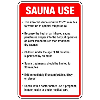 Sauna rules – BC Site Service