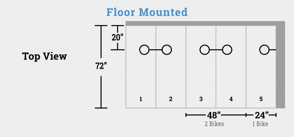 V Ring – Floor Mounted Bike Rack – BC Site Service