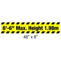 Heavy Duty Aluminum Bar with “Maximum Height” Sign 48″ x 8″ – BC Site ...